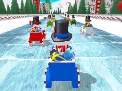 Snowman Christmas Racing 🕹️ Online Hra | Zahraj.cz